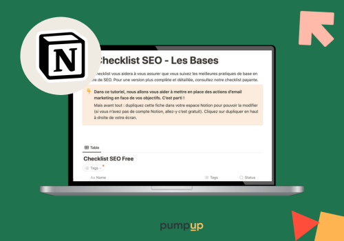 Checklist SEO - Maîtrisez les Fondamentaux | PumpUp